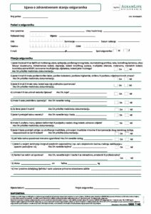 1_02 Izjava o zdravstvenom stanju osiguranika – AGRAM LIFE osiguranje d.d.